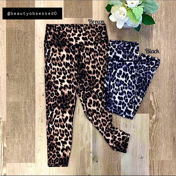 rae mode | Pants & Jumpsuits | Bogo5 Rae Mode Brown Animal Print Yoga ...